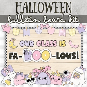 Groovy Halloween Bulletin Board Kit October Fall Bulletin Board Autumn ...