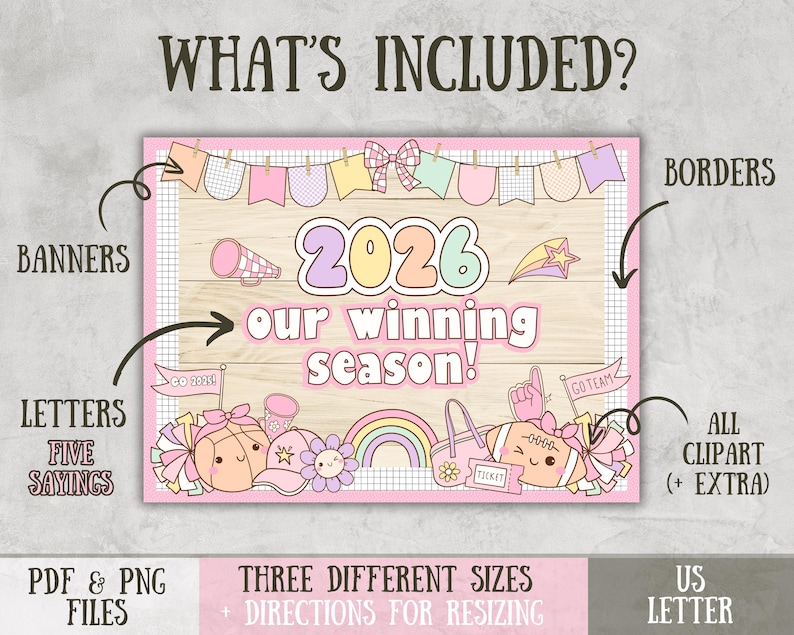New Year Bulletin Board Kit 2026 Decoration Ideas January Winter ...