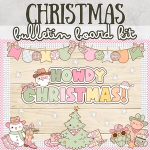 Western Christmas Bulletin Board Kit December Winter Bulletin Board Kit ...
