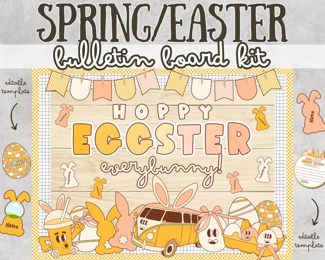 Easter Bulletin Board Ideas Spring April March Bulletin Board Kit Door ...