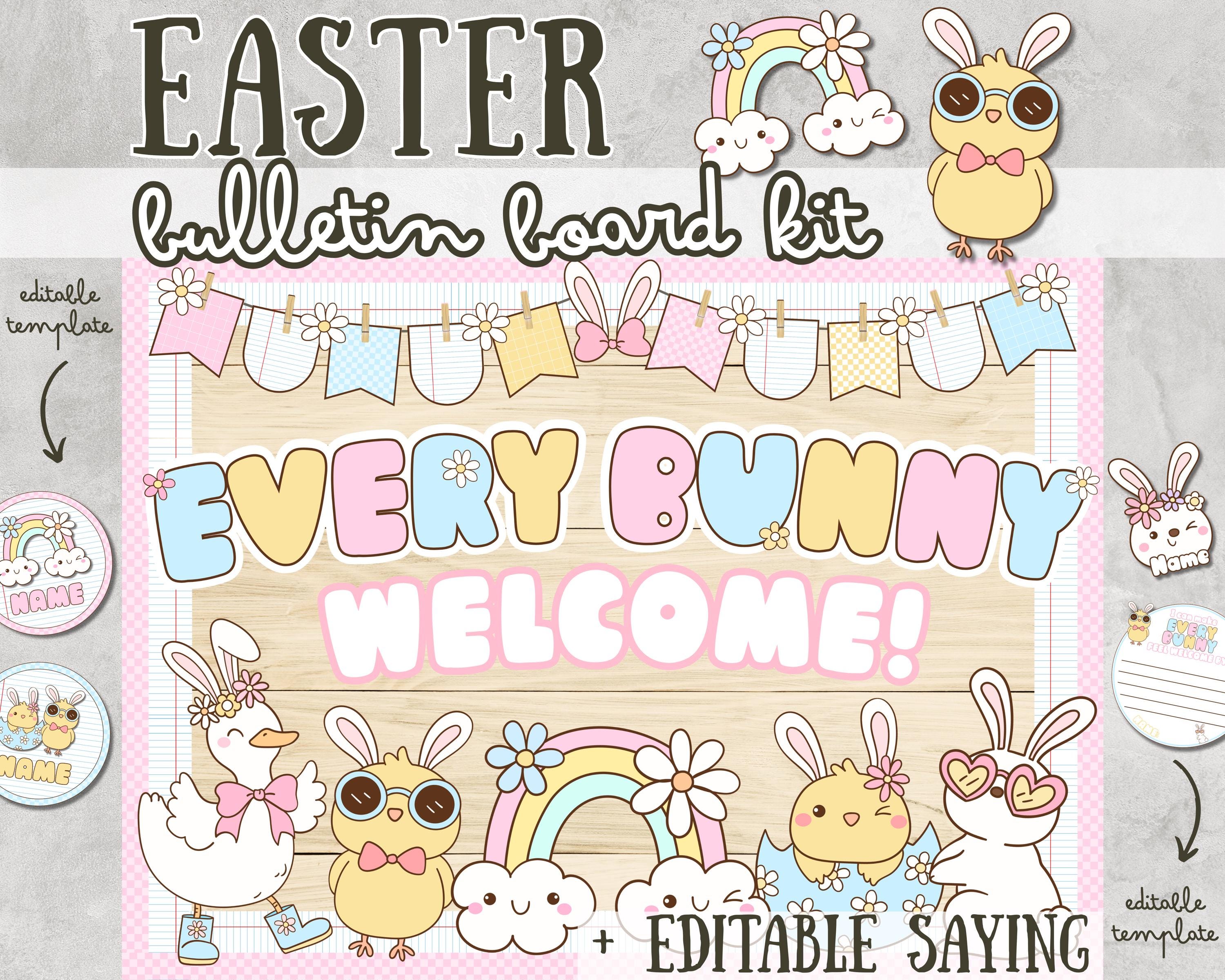 Easter Bulletin Board Ideas Spring March April Bulletin Board Kit Door ...