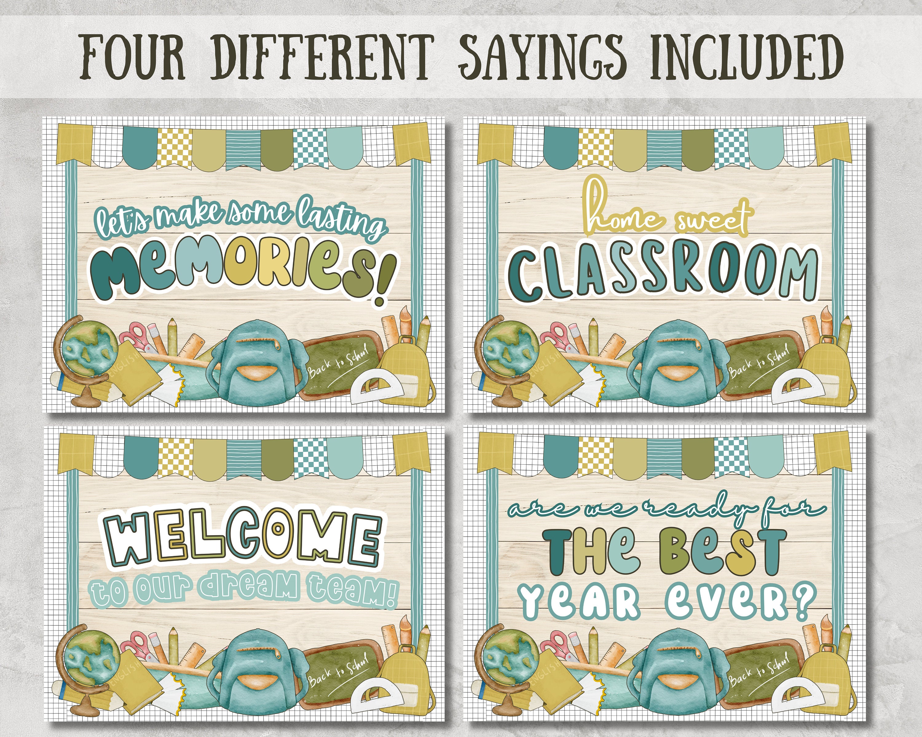 Welcome Back to School Bulletin Board Kit Back to School Classroom ...