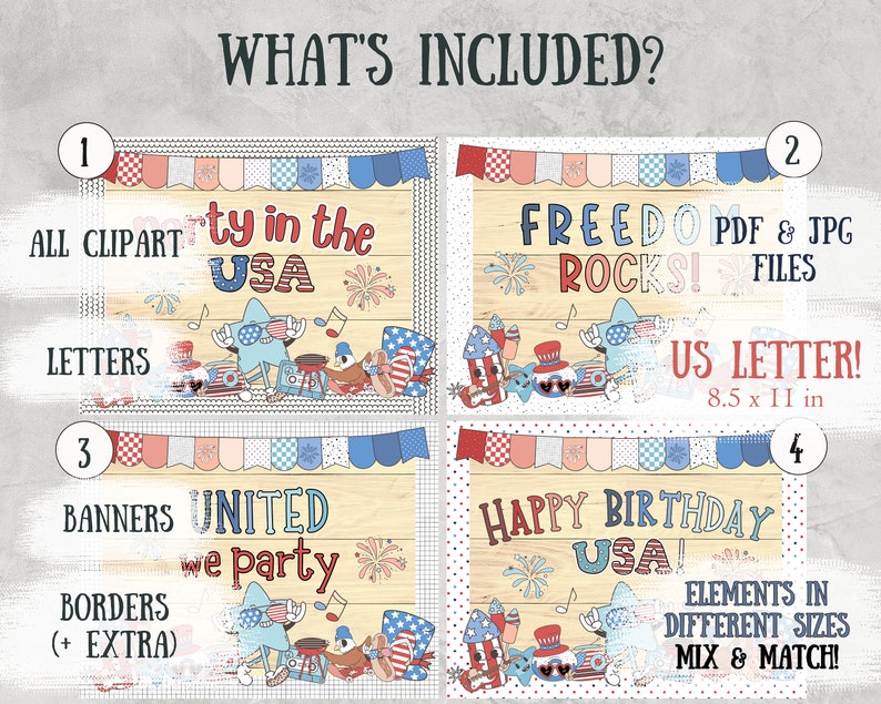 4th of July Bulletin Board Kit July Bulletin Board Kit Summer Bulletin ...