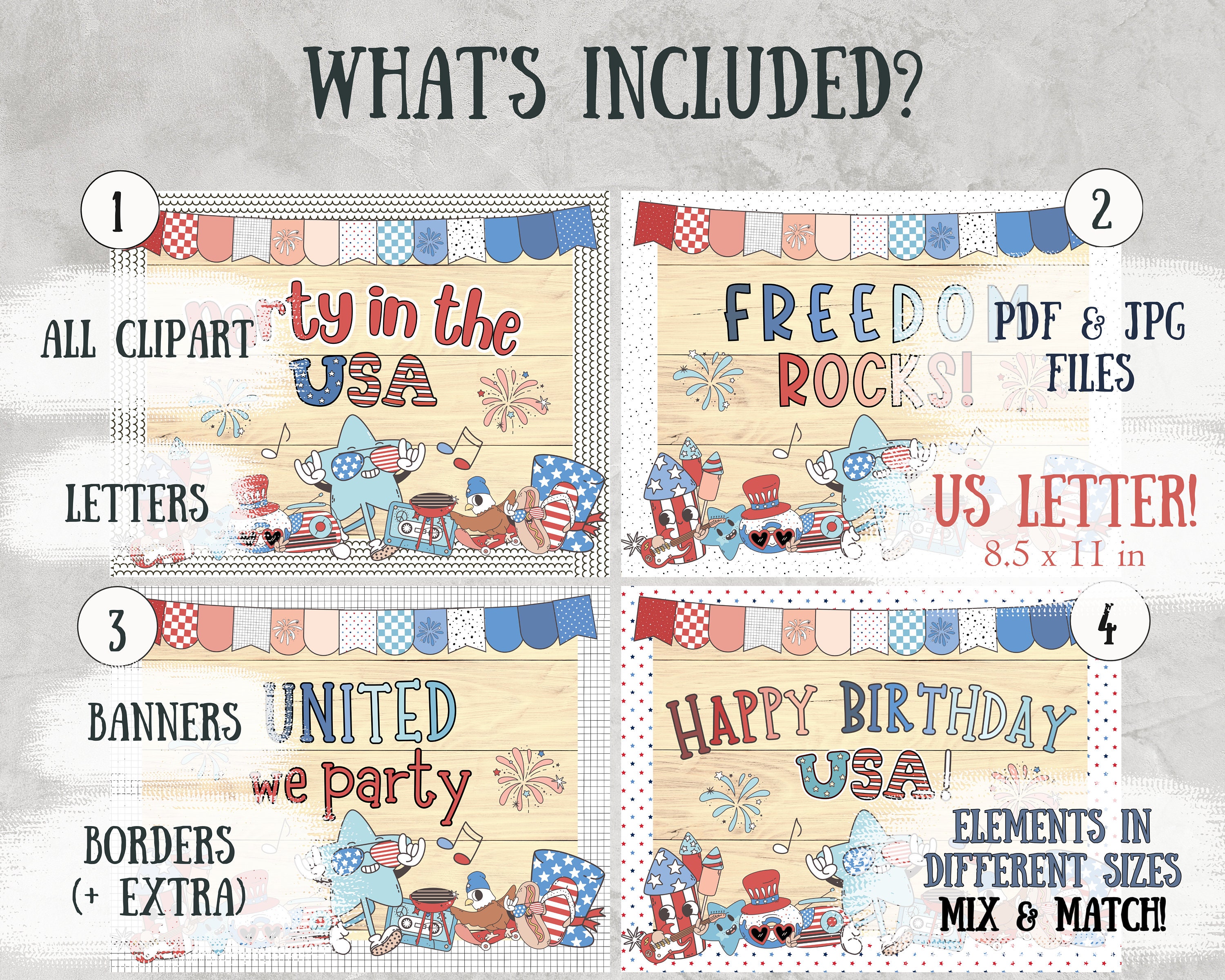 4th of July Bulletin Board Kit July Bulletin Board Kit Summer Bulletin ...