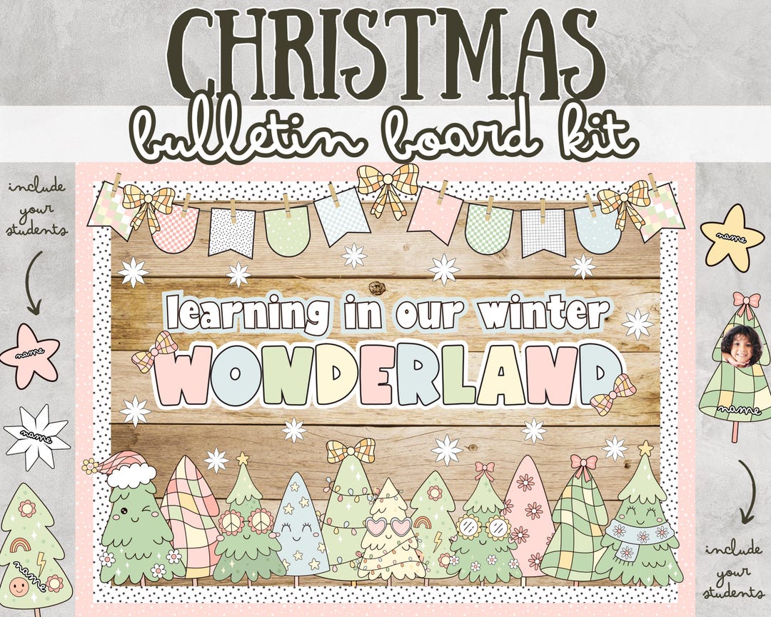 Christmas Bulletin Board Kit December Winter Bulletin Board Kit ...