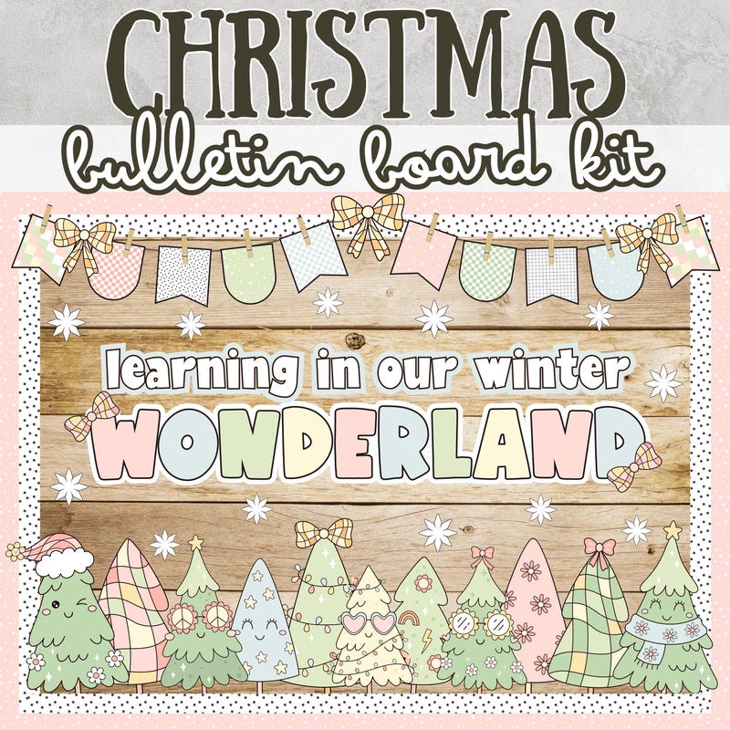 Winter Bulletin Board Kit - Etsy