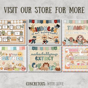 Groovy Halloween Bulletin Board Kit October Fall Bulletin Board Autumn ...