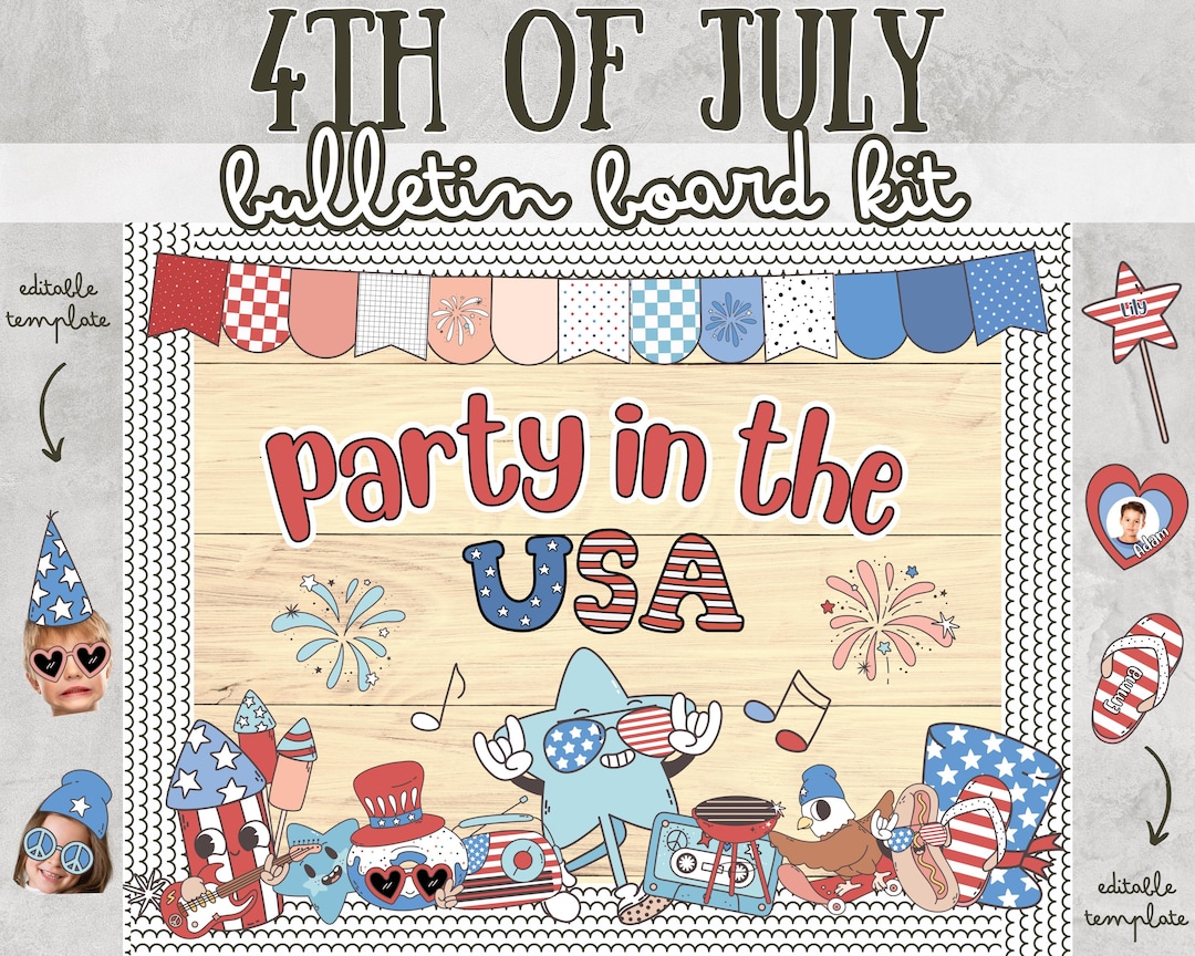 4th of July Bulletin Board Kit July Bulletin Board Kit Summer Bulletin ...
