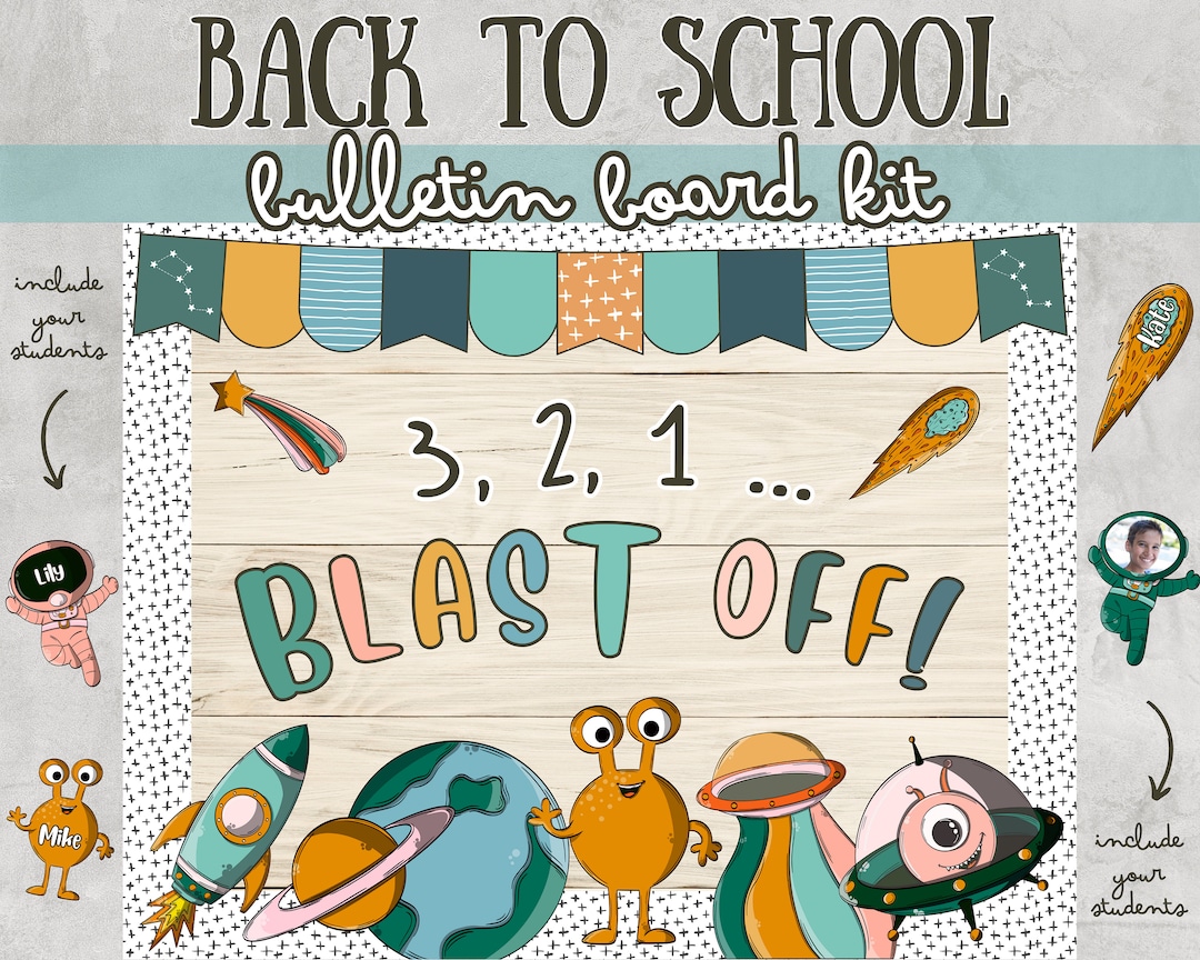 Space Back to School Bulletin Board Kit Welcome Back to School ...
