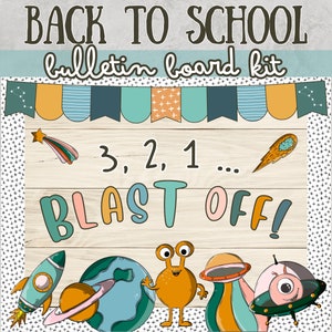 Space Back to School Bulletin Board Kit Welcome Back to School ...