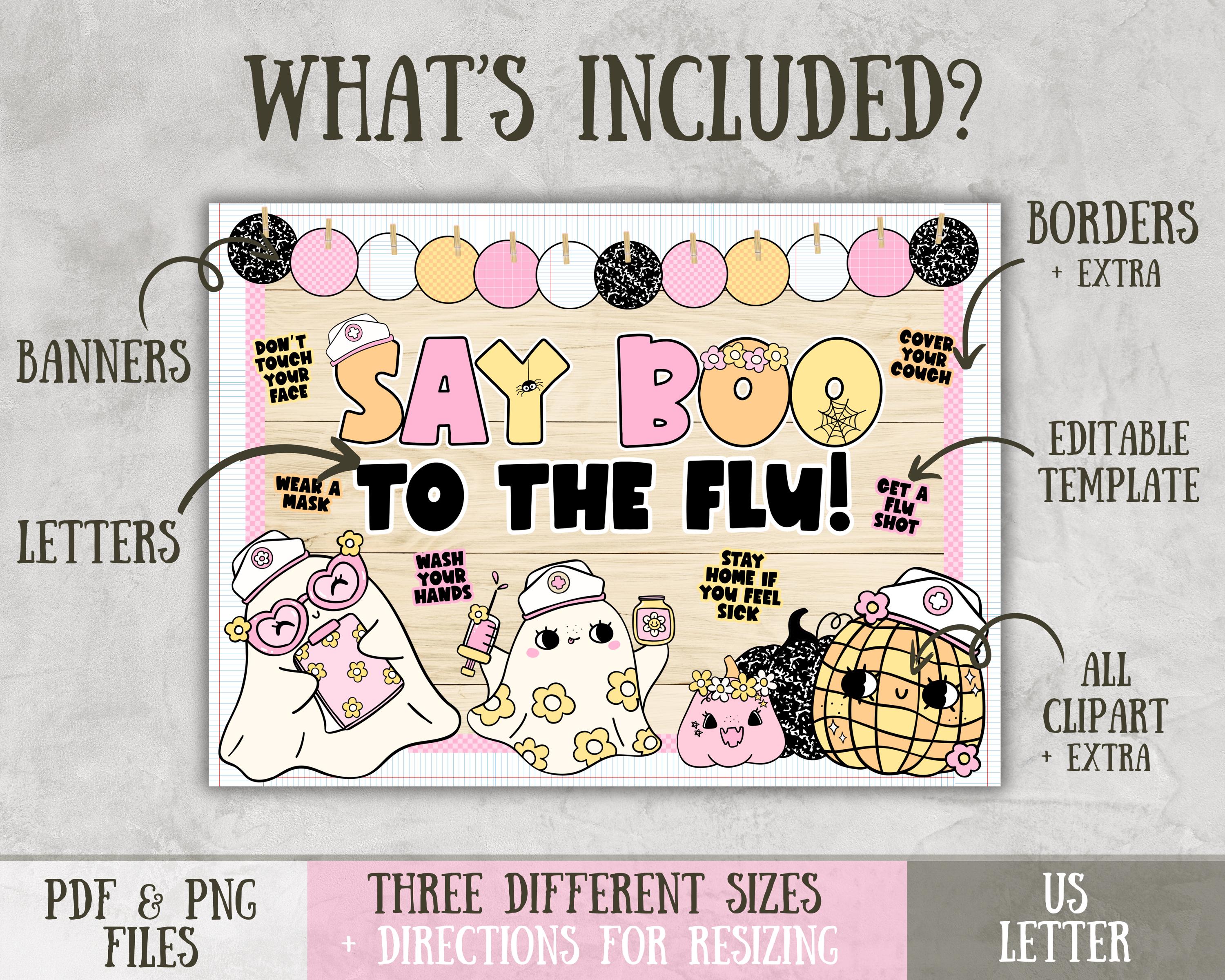 Halloween Bulletin Board Kit School Nurse October Door Decorations Fall ...