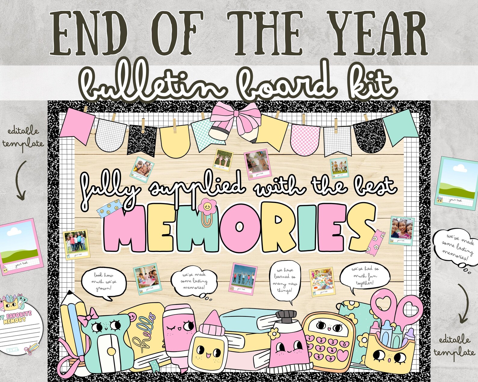 End of Year Bulletin Board Ideas Summer May June Bulletin Board Kit ...