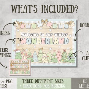 Christmas Bulletin Board Kit December Winter Bulletin Board Kit ...