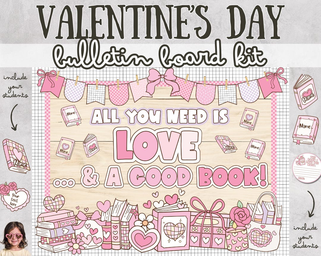 Reading Valentine's Day Bulletin Board Ideas February Books Library ...