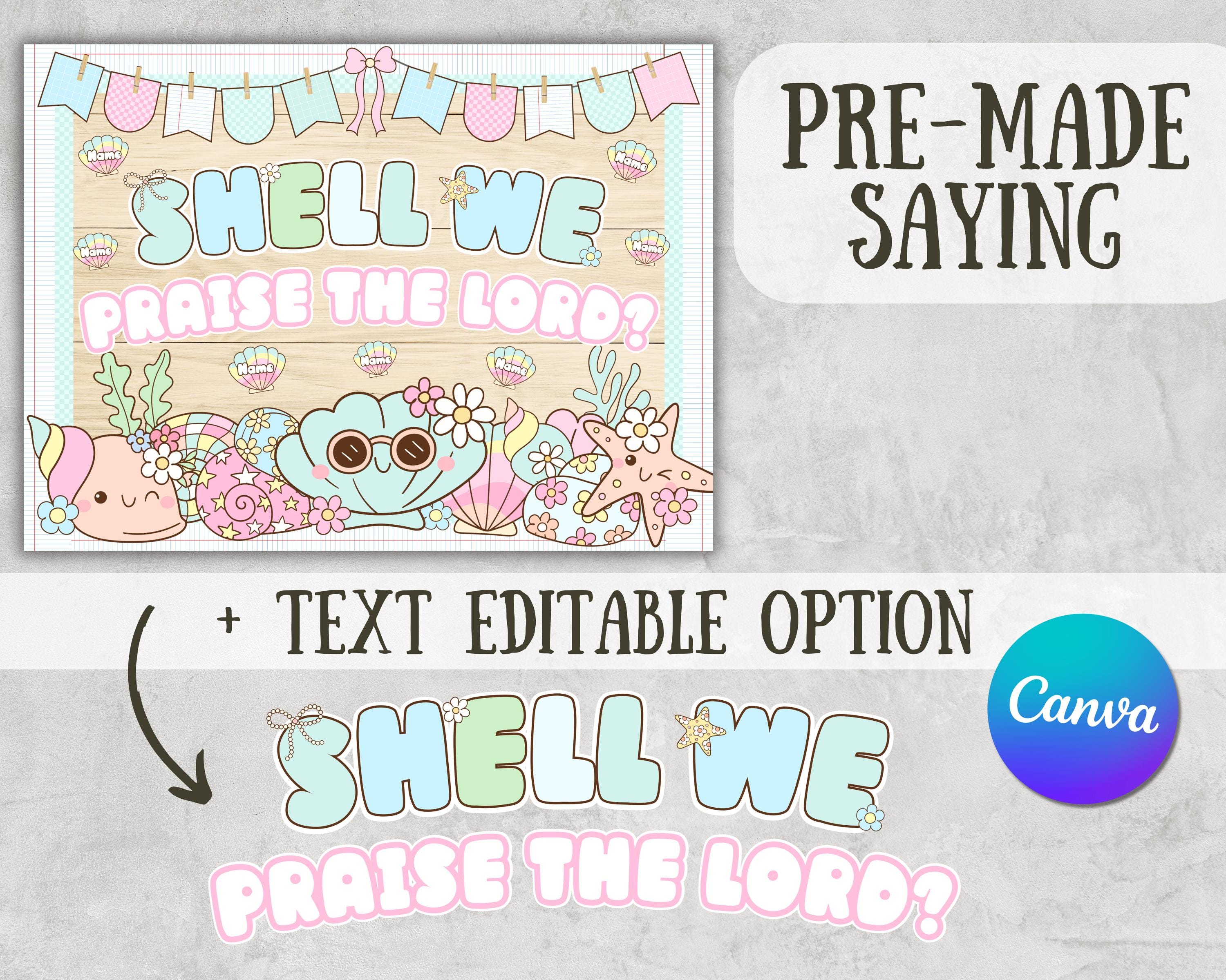 Christian Summer Bulletin Board Kit Religious May June Door Decorations ...
