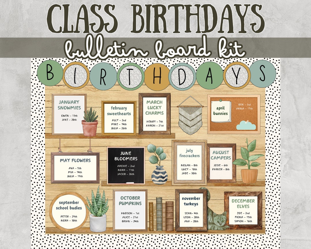 Classroom Birthday Board Class Birthday Display Classroom Birthday ...
