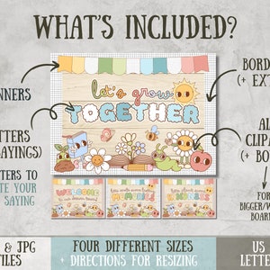 Welcome Back to School Bulletin Board Kit Groovy Retro Back to School ...