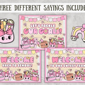 Welcome Back to School Bulletin Board Kit Ideas Groovy Girly Pink ...