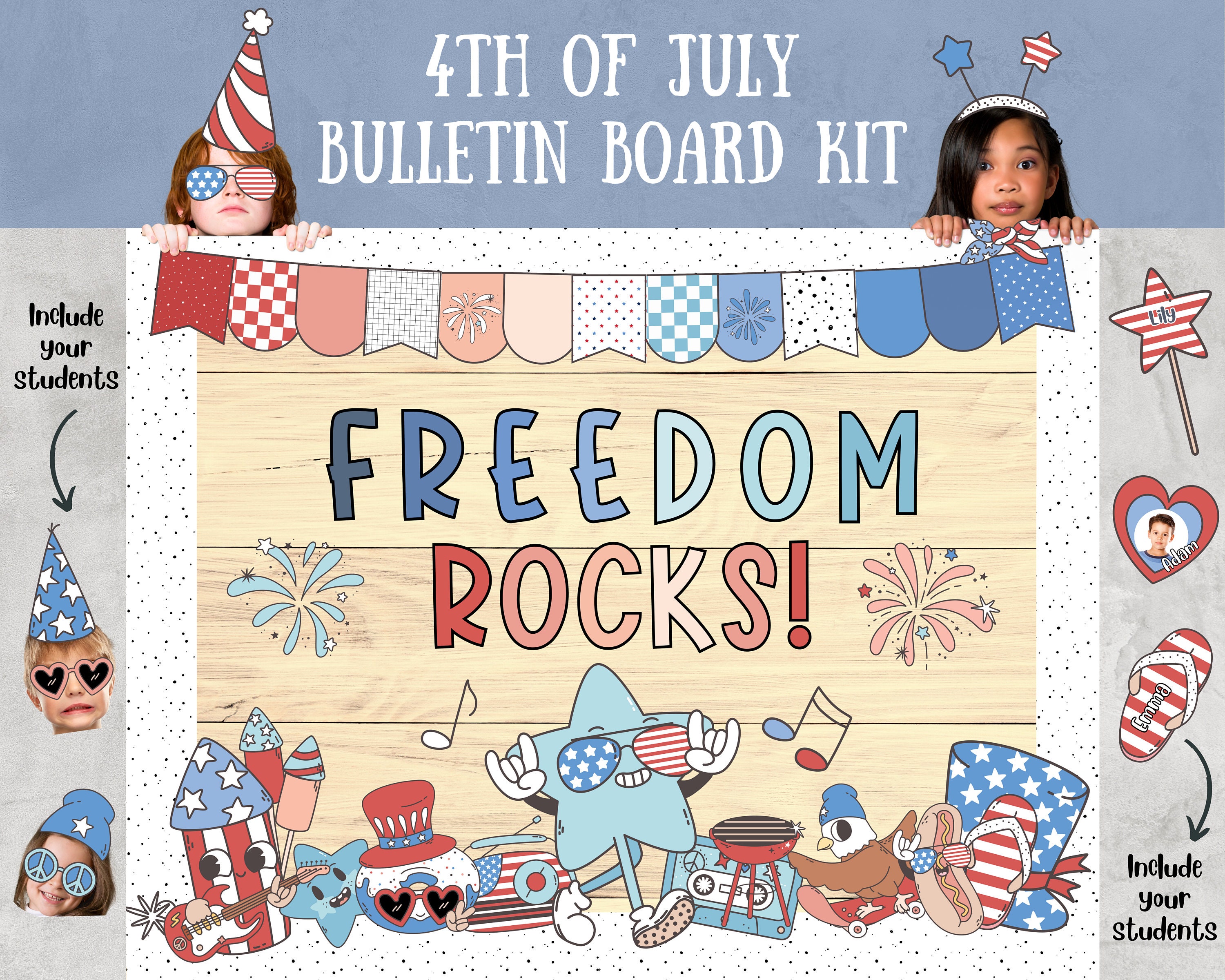 4th of July Bulletin Board Kit July Bulletin Board Kit Summer Bulletin ...