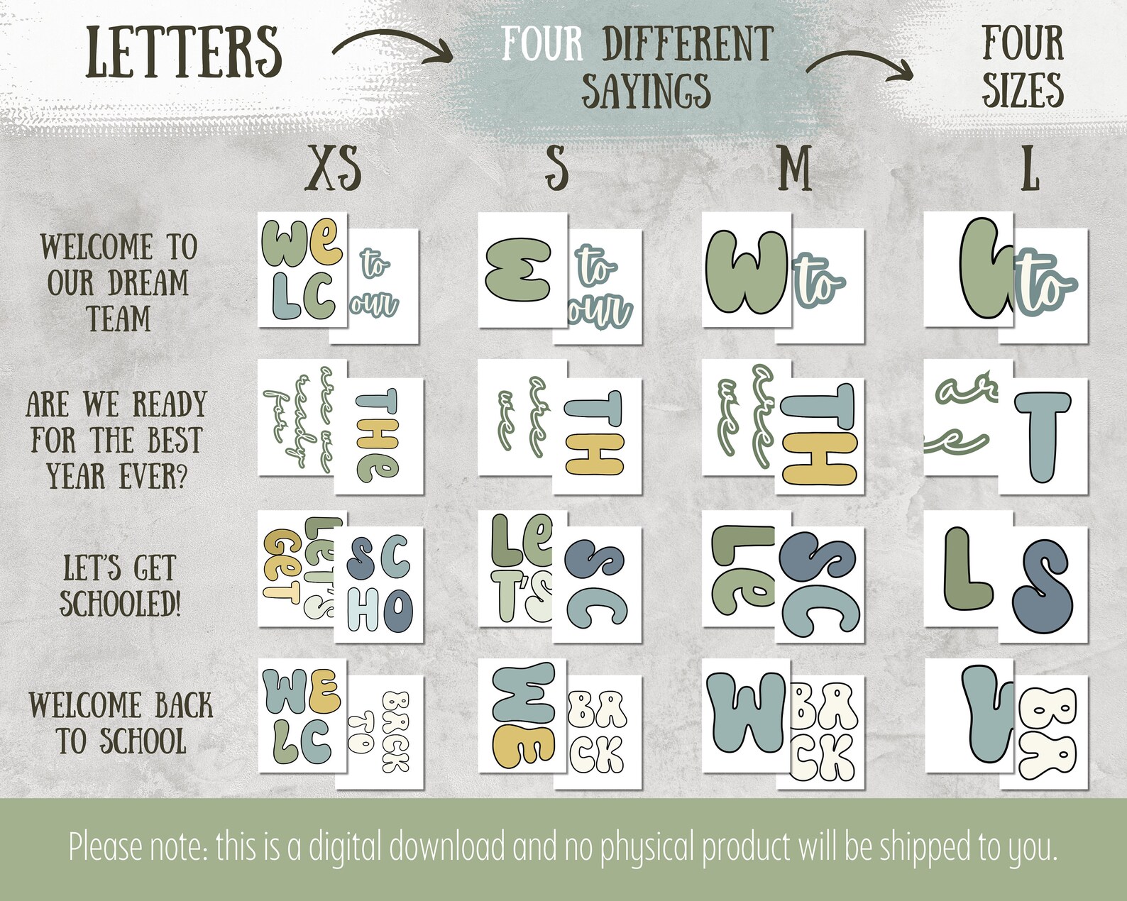 Welcome Back to School Bulletin Board Kit Back to School Decor Groovy ...