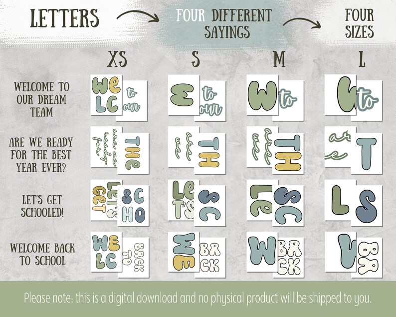 Welcome Back to School Bulletin Board Kit Back to School Decor Groovy ...