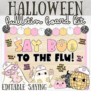 Say Boo to the Flu Bulletin Board - Etsy