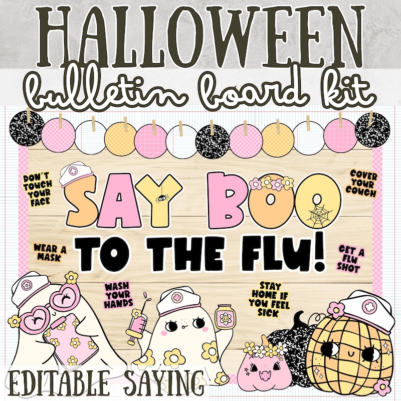Say Boo to the Flu Bulletin Board - Etsy