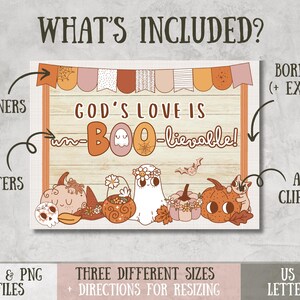 Christian Halloween Bulletin Board Kit Groovy October Fall Bulletin ...