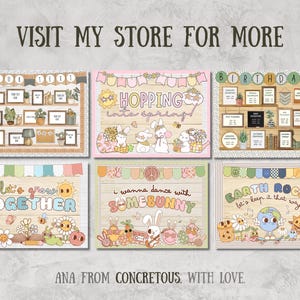 Spring Bulletin Board Ideas Pink April March Bulletin Board Kit Door ...