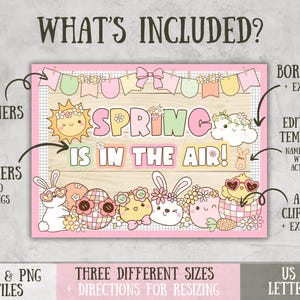 Spring Easter Bulletin Board Ideas April March Bulletin Board Kit Door ...
