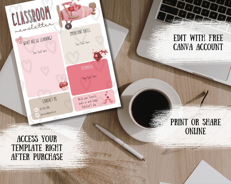 Valentine's Day Classroom Newsletter February Classroom Newsletter ...