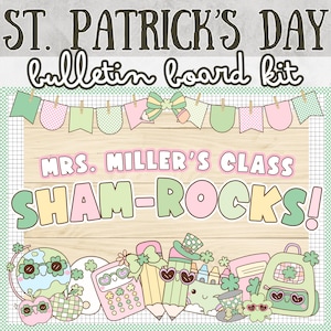 St. Patrick's Day Bulletin Board Ideas Spring March Bulletin Board Kit ...