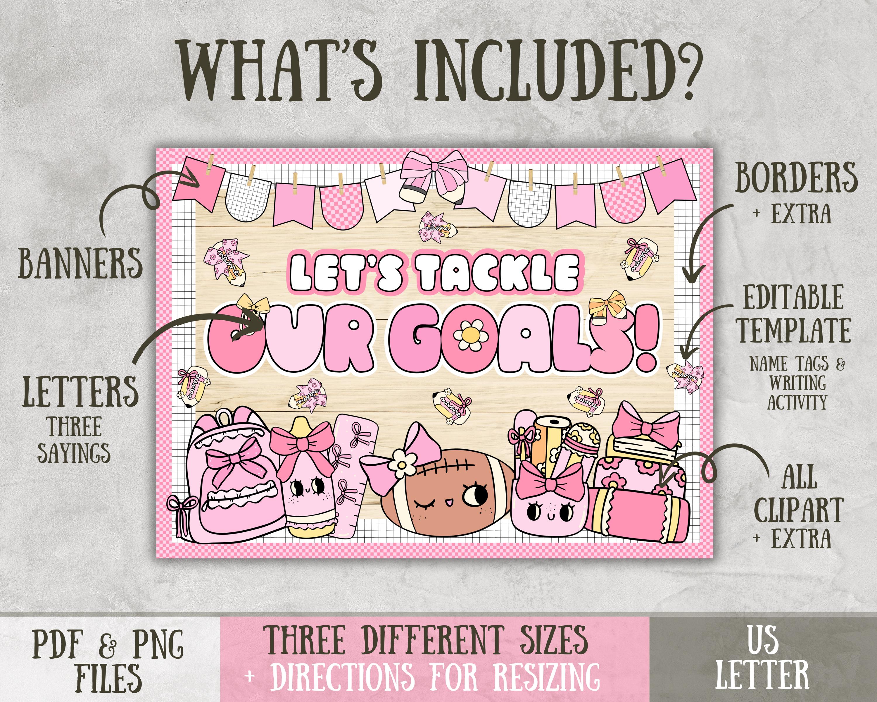 Welcome Back to School Bulletin Board Kit Ideas Groovy Girly Pink ...