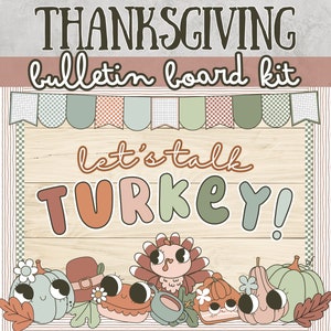 Thanksgiving Bulletin Board Kit Fall Bulletin Board November Bulletin ...