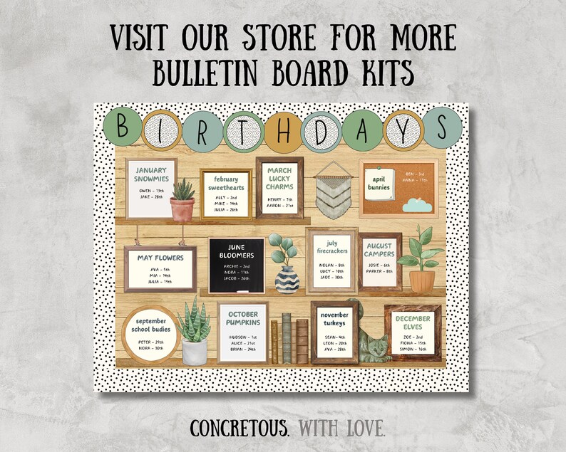 Classroom Birthday Board Class Birthday Display Classroom Birthday ...