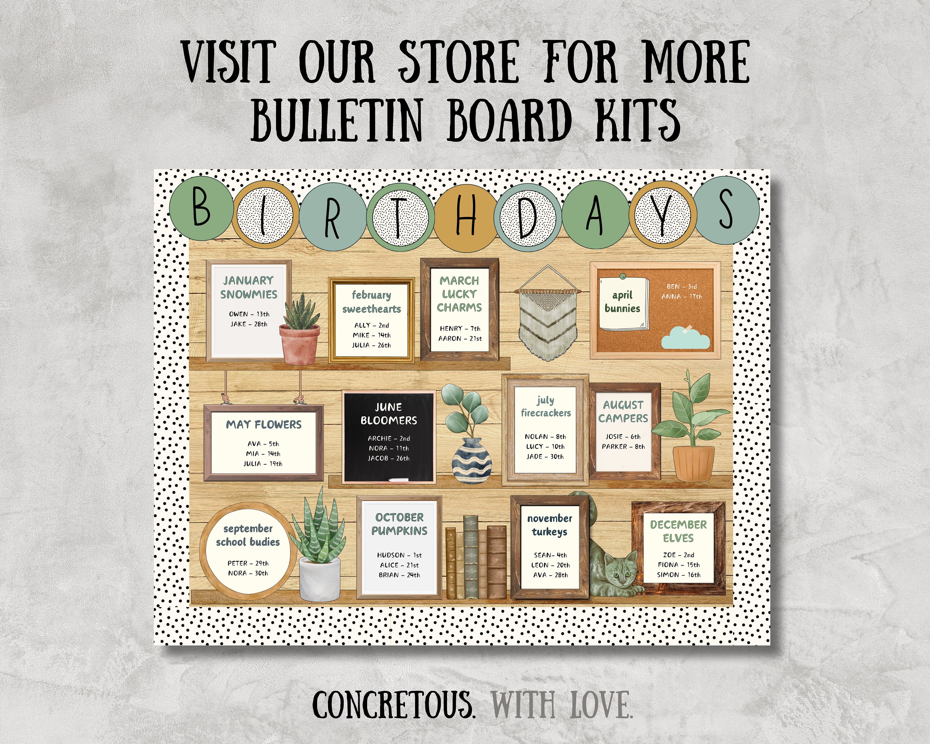 Classroom Birthday Board Class Birthday Display Classroom Birthday ...