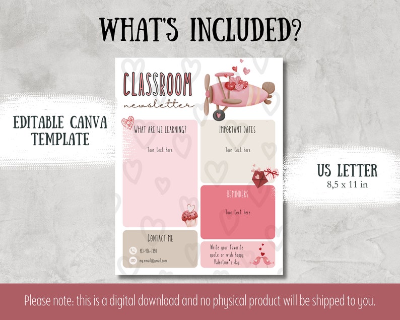 Valentine's Day Classroom Newsletter February Classroom Newsletter ...