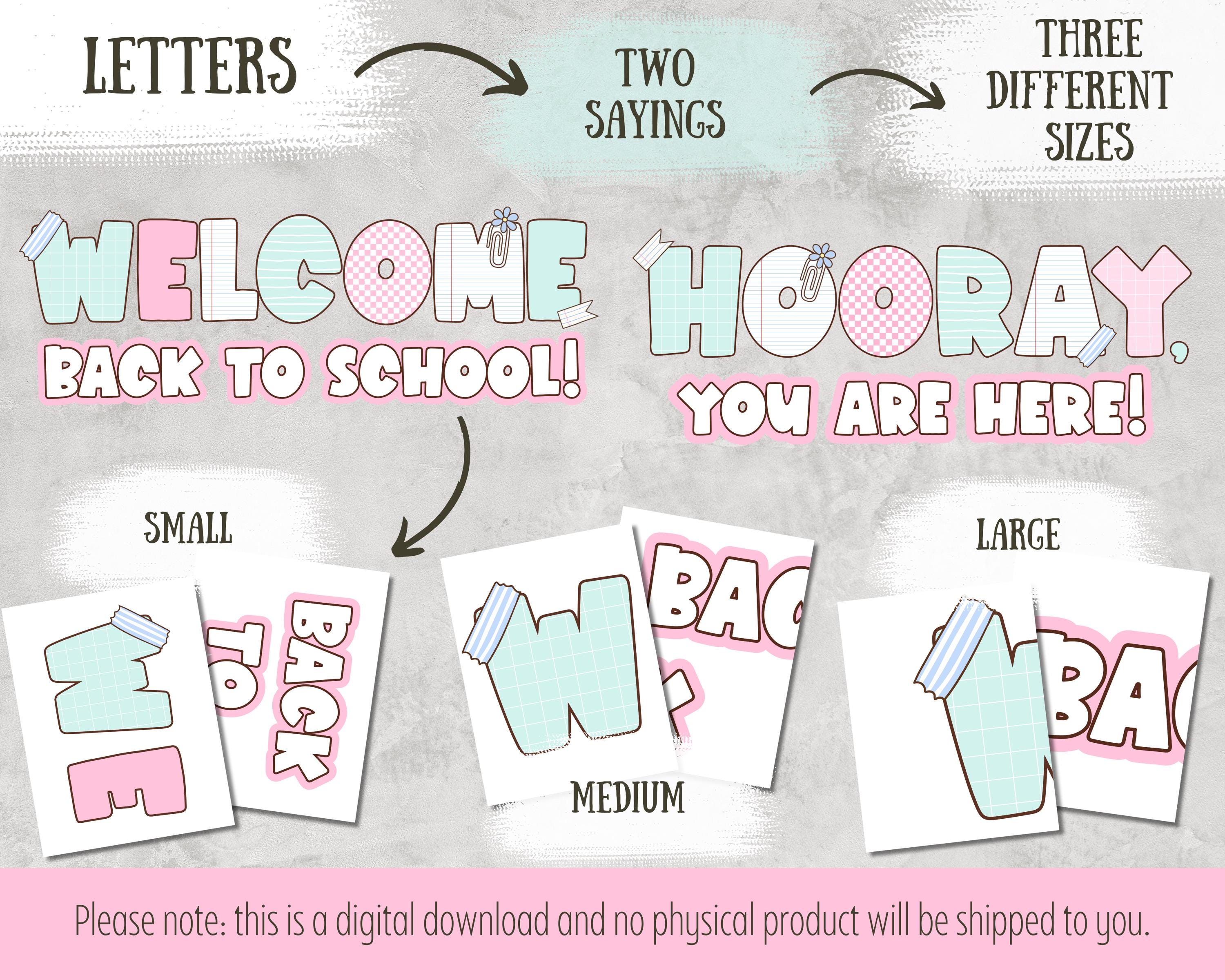 Welcome Back to School Bulletin Board Kit Ideas School Supplies Groovy ...