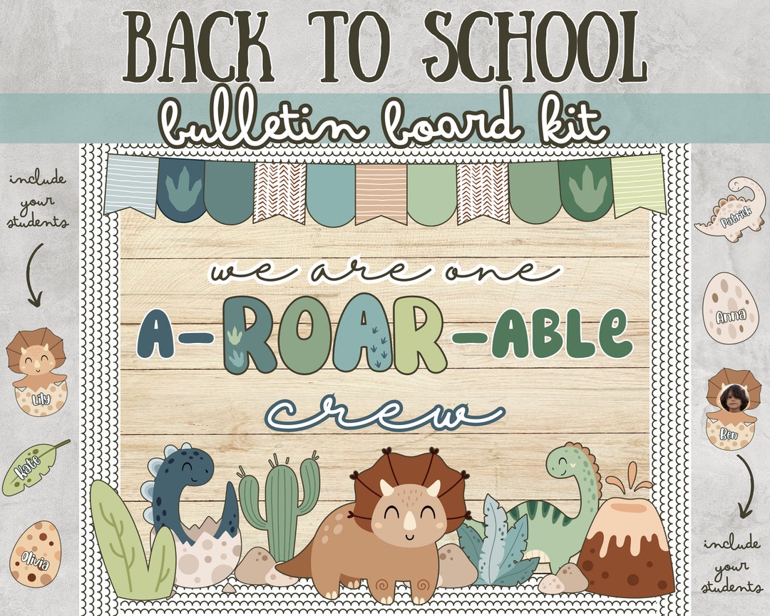 Dino Back to School Bulletin Board Kit Welcome Back to School Classroom ...
