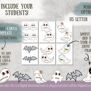 Halloween Bulletin Board Kit October Fall Groovy Bulletin Board Pastel ...