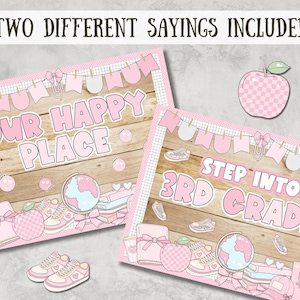 Welcome Back to School Bulletin Board Kit Ideas Girly Pink Pastel ...