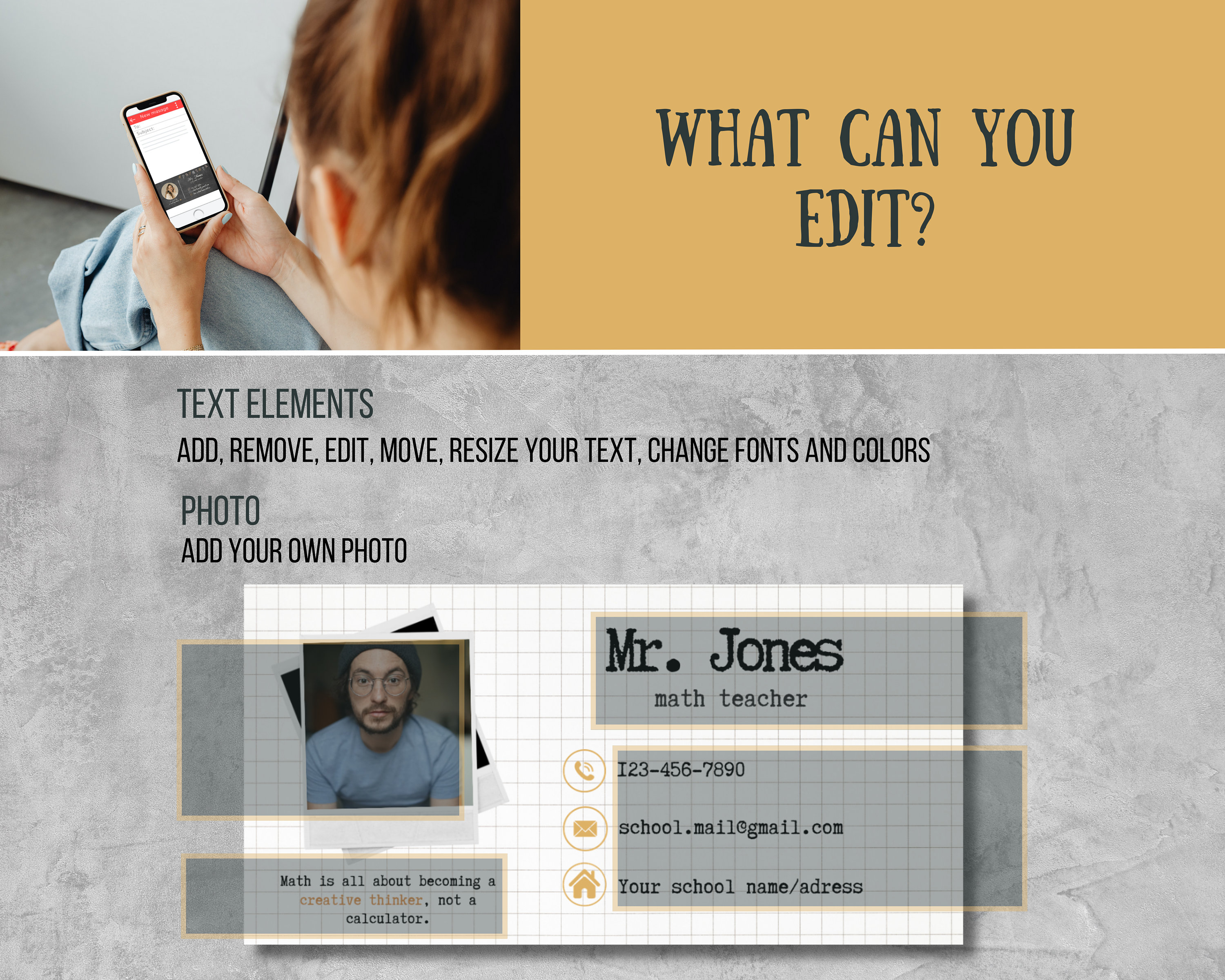 Email Signature Teacher Email Signature Canva Template Email Signature ...
