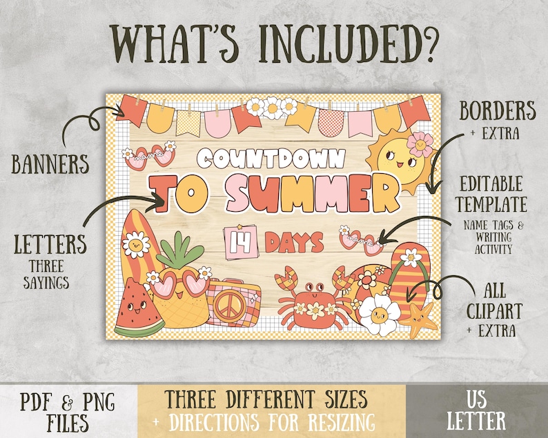 Summer Bulletin Board Ideas End of the Year May June Bulletin Board Kit ...