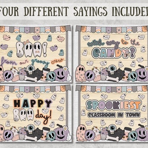 Groovy October Bulletin Board Kit Halloween Fall Bulletin Board Autumn ...