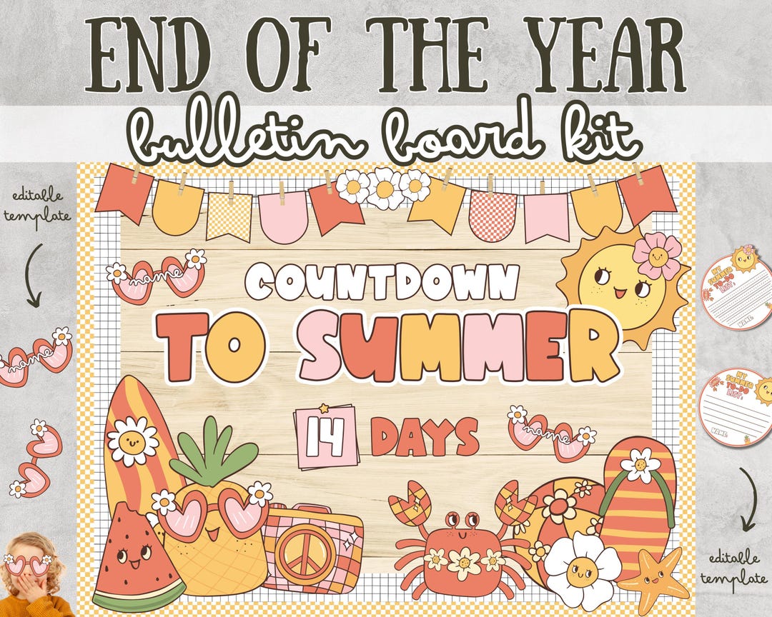 Summer Bulletin Board Ideas End of the Year May June Bulletin Board Kit ...