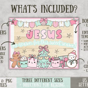 Christian Christmas Bulletin Board Kit Ideas Religious Church Girly ...