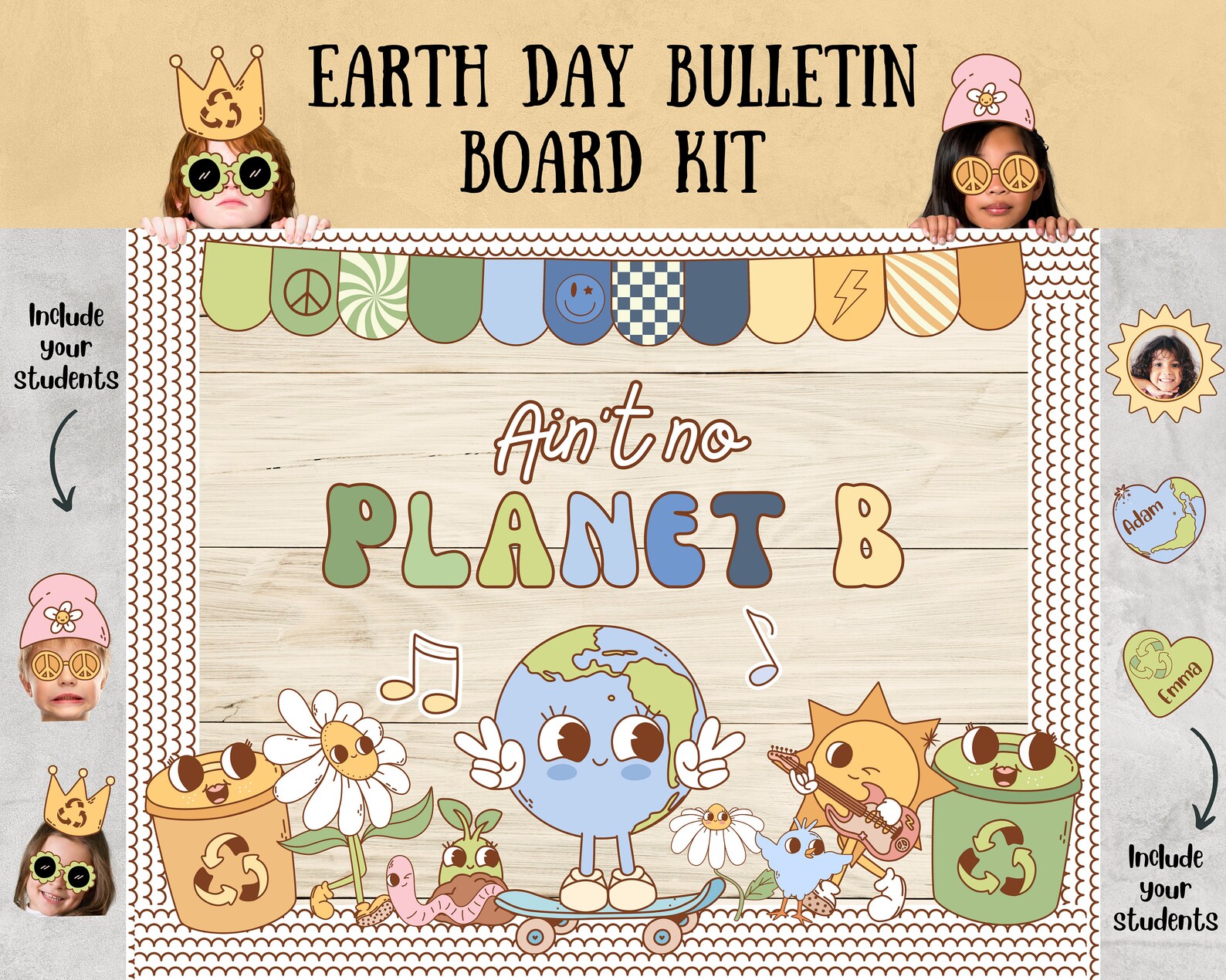 Earth Day Bulletin Board Kit April Bulletin Board Kit Spring Bulletin ...