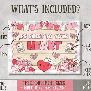 School Nurse Valentine's Day Bulletin Board Kit Ideas Healthy Habits ...