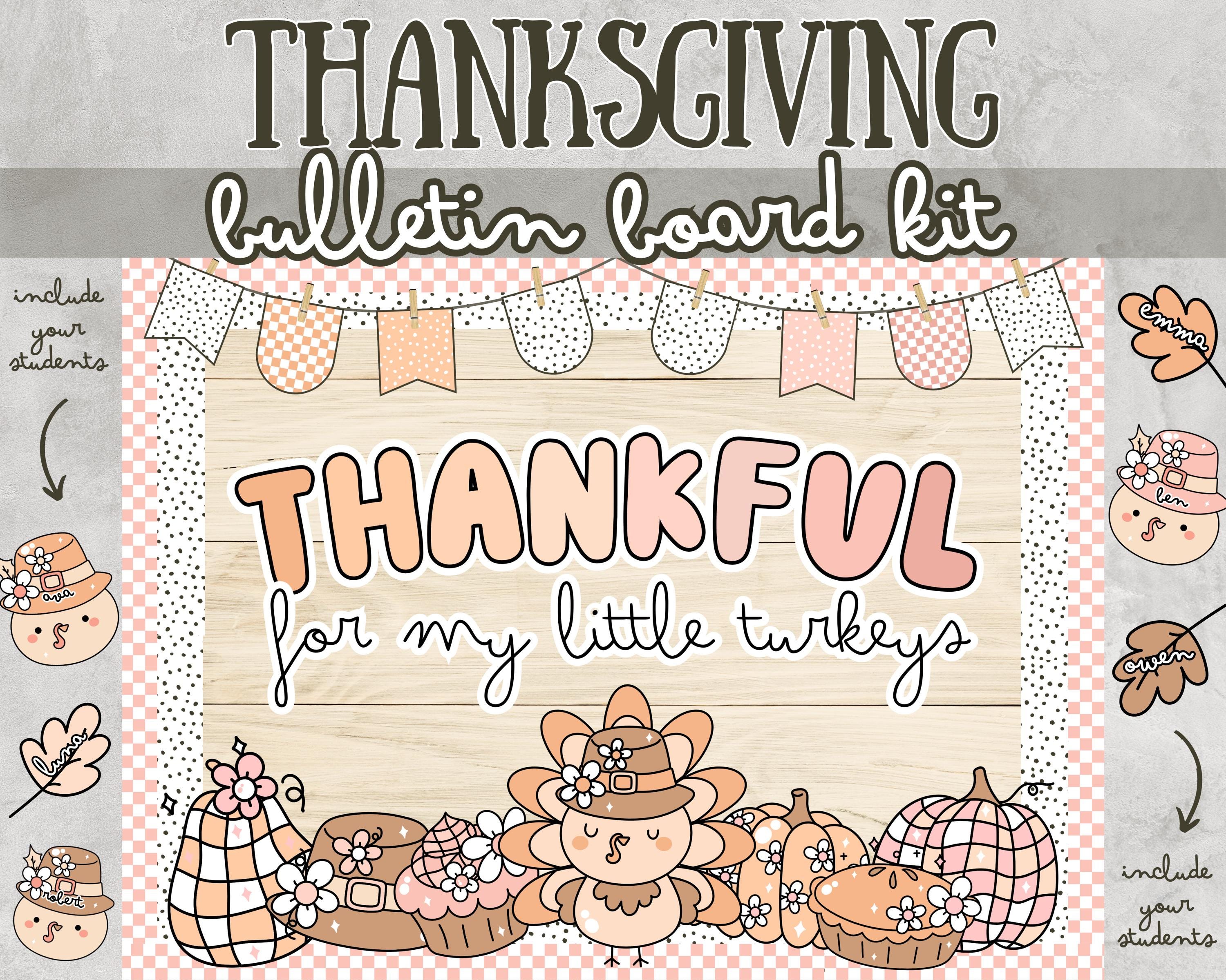 Thanksgiving Bulletin Board Kit Fall Bulletin Board November Bulletin ...