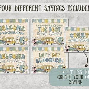 Welcome Back to School Bulletin Board Kit Back to School Decor Groovy ...